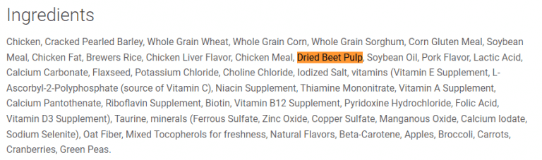 Dried Beet Pulp In Dog Food - Pet Food Reviewer